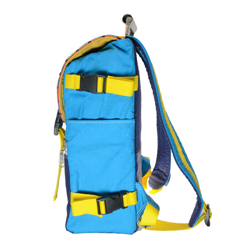 recycled backpacks - made from repurposed tents and climbing rope