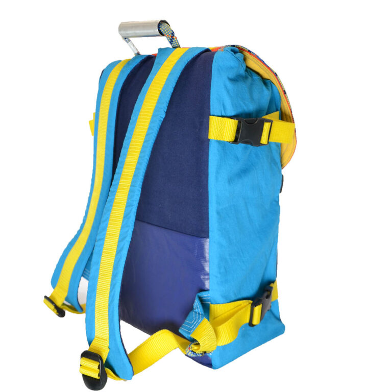 recycled backpacks - made from repurposed tents and climbing rope